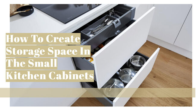 Storage space and worktop in the small kitchen cabinets - Parlun