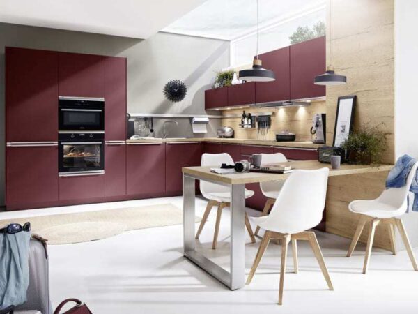 Red Kitchen Cabinet Designs 2025 | Red And White Kitchen