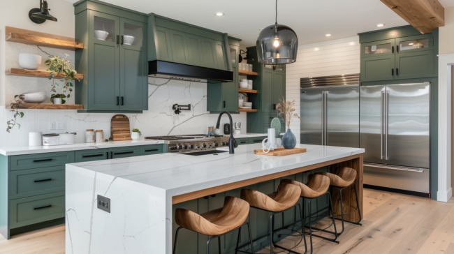 26+ Waterfall Island Kitchen Design Ideas And Tips