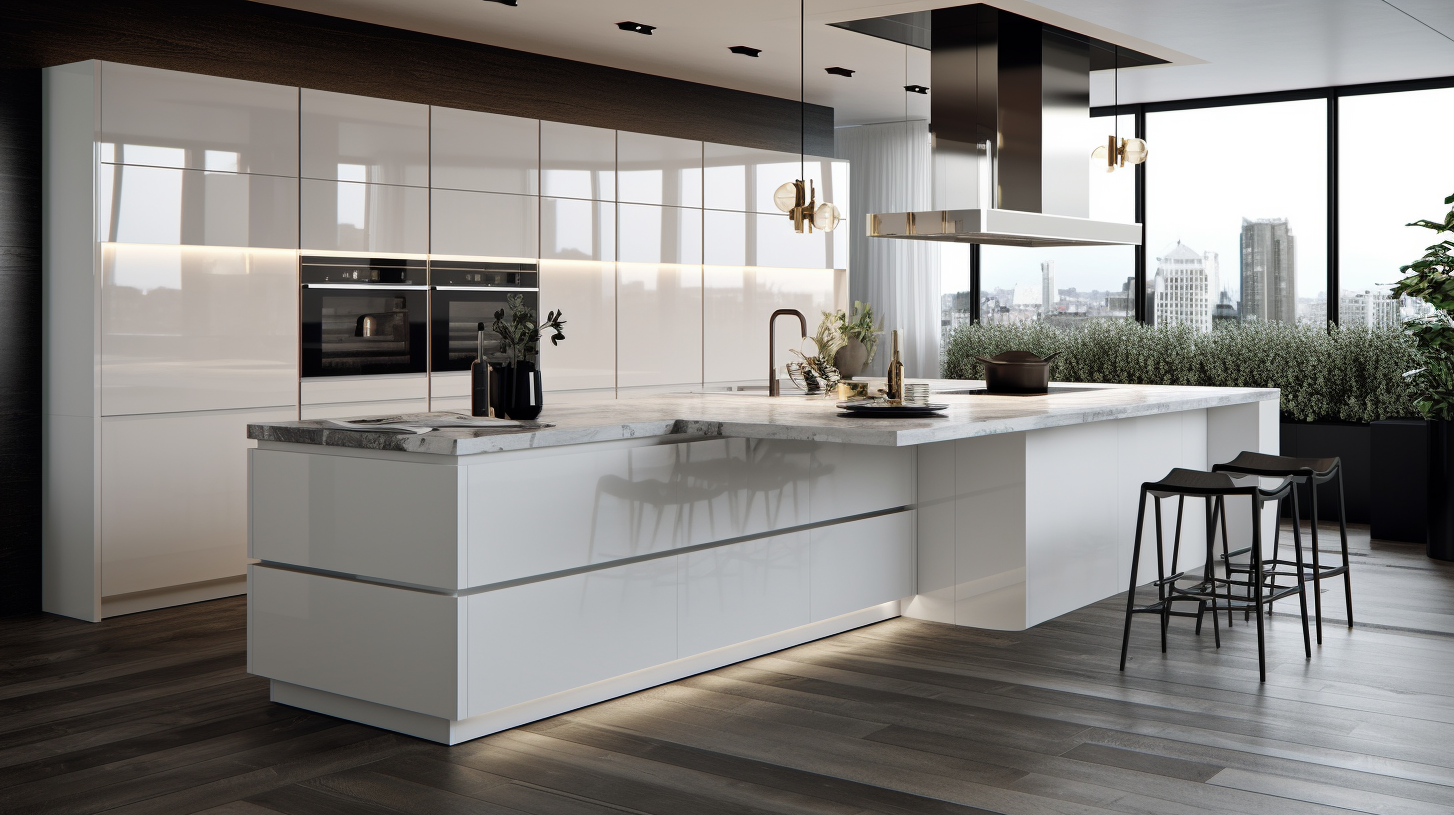 European Style Modern High Gloss Kitchen Cabinets