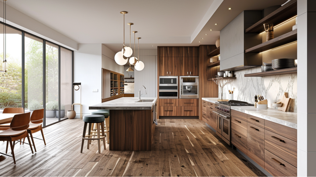 Bold Wood Slab Kitchen Cabinetry - Parlun