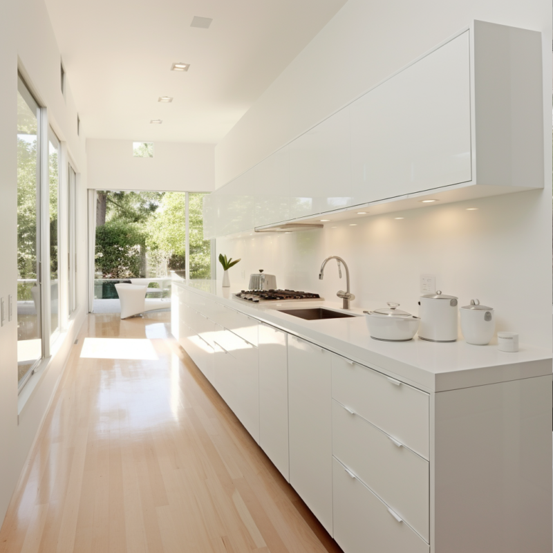 White Kitchen Cabinets With High Gloss Finish - Parlun