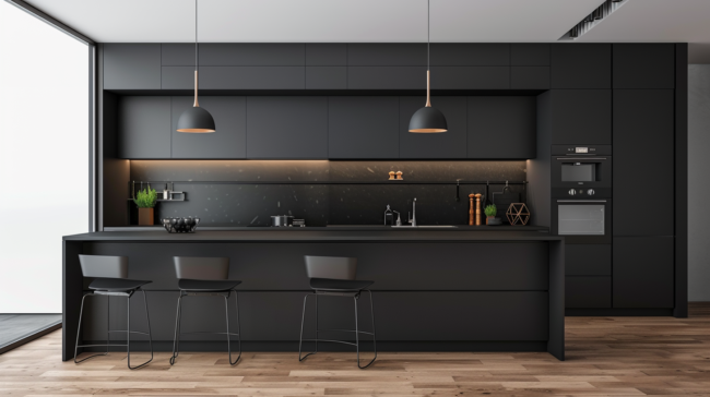 50+Matte Black Kitchen Cabinets Ideas and Tips (2025) - Parlun